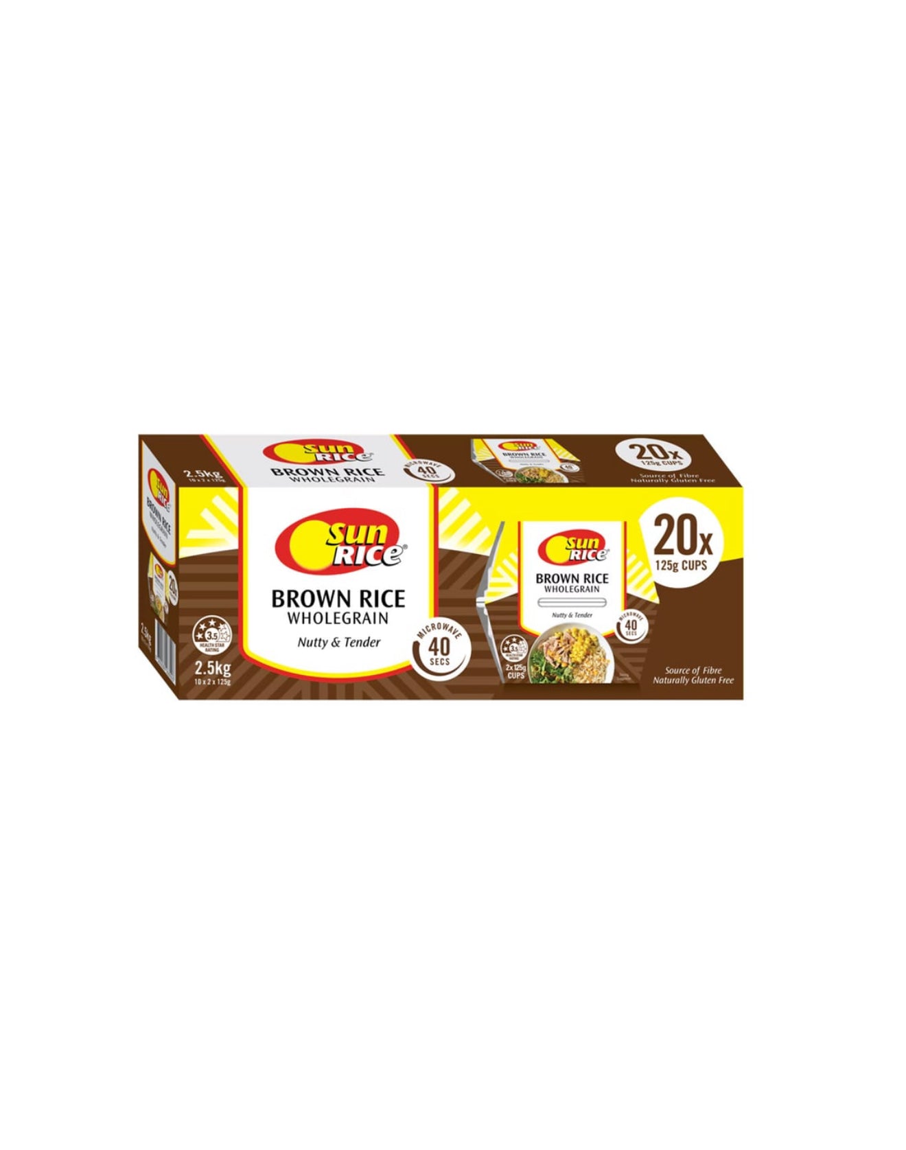 Sunrice Brown Rice (125 g x 20 pk) – Oz Groceries
