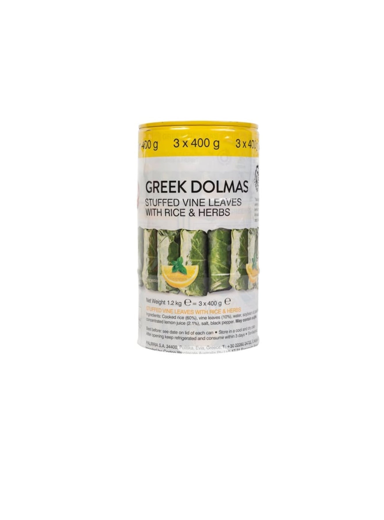 Palirria Greek Dolmas (400 g x 3 ct) – Oz Groceries